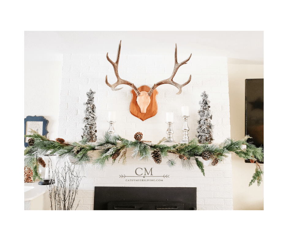How I decorated my Christmas Mantle 2019 - Cathy Myers Living